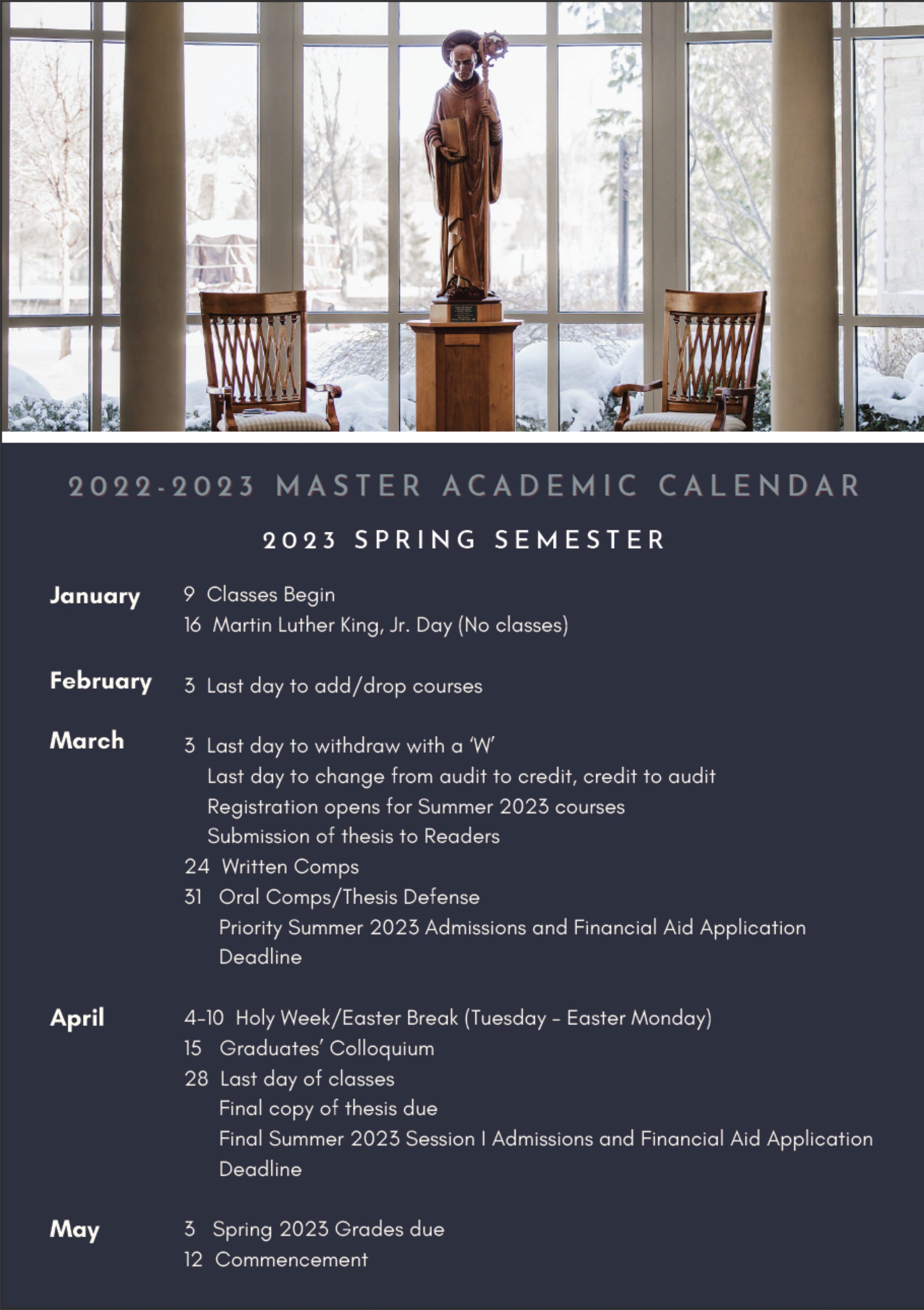 Academic Calendar - St. Bernard's